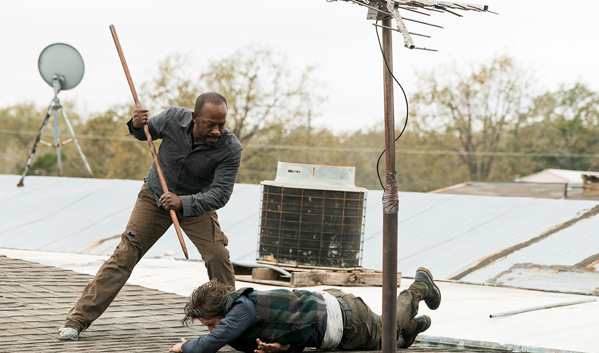 Go on Set of Fear the Walking Dead as Morgan Shows Off His TWD Fighting ...